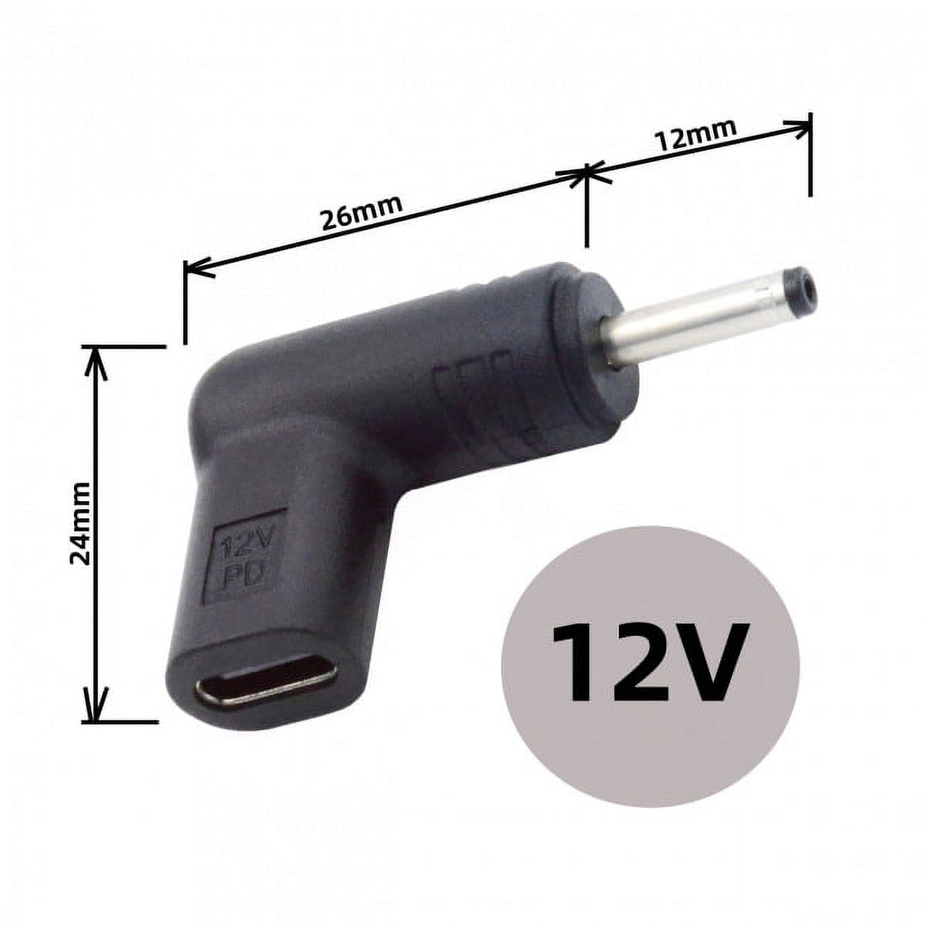 FVH USB 3.1 Type C USB-C Female to DC 12V 3.0x1.1mm Plug Adapter PD ...