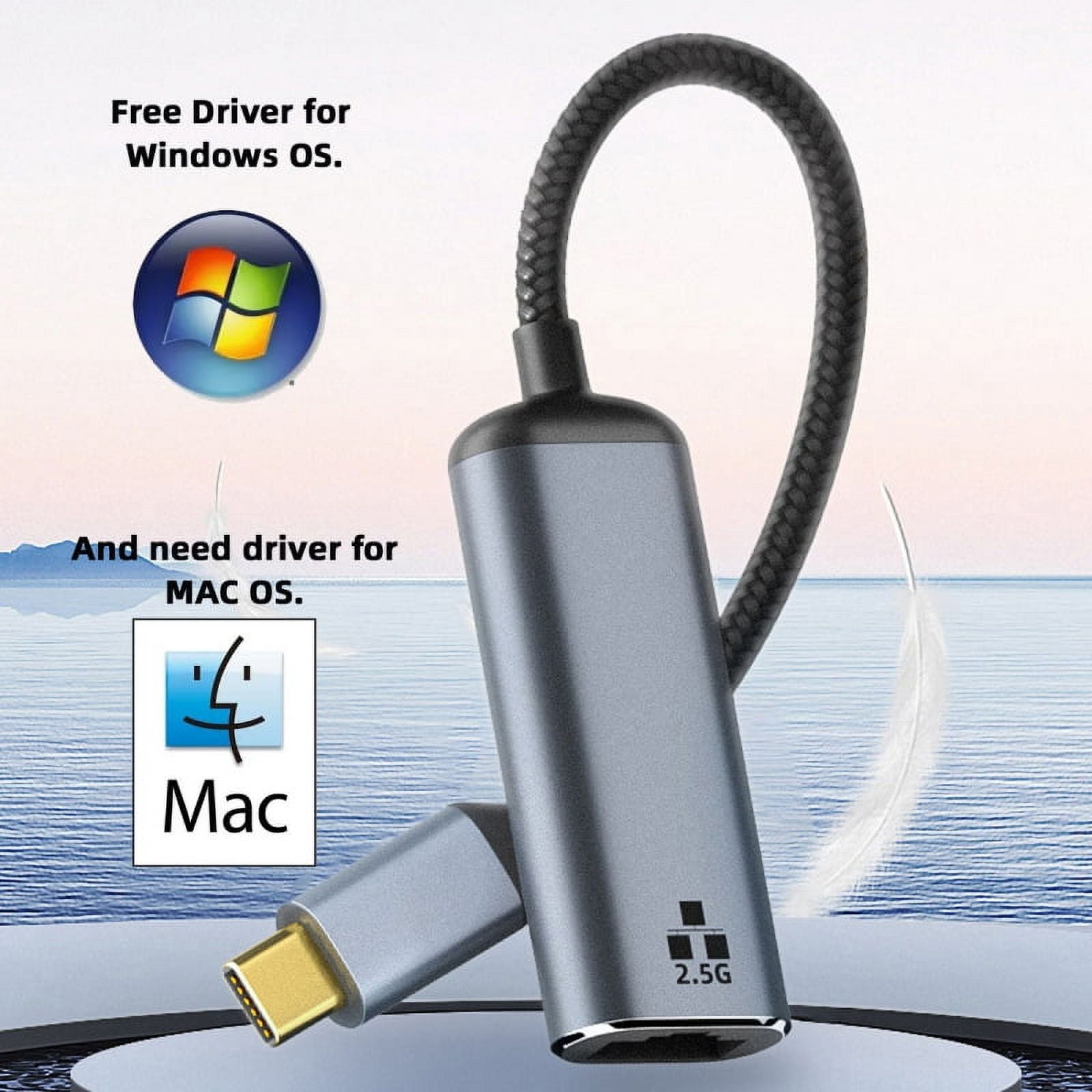 FVH USB-C Type-C USB3.1 to 2500Mbps 2.5Gbps GBE Gigabit Ethernet ...