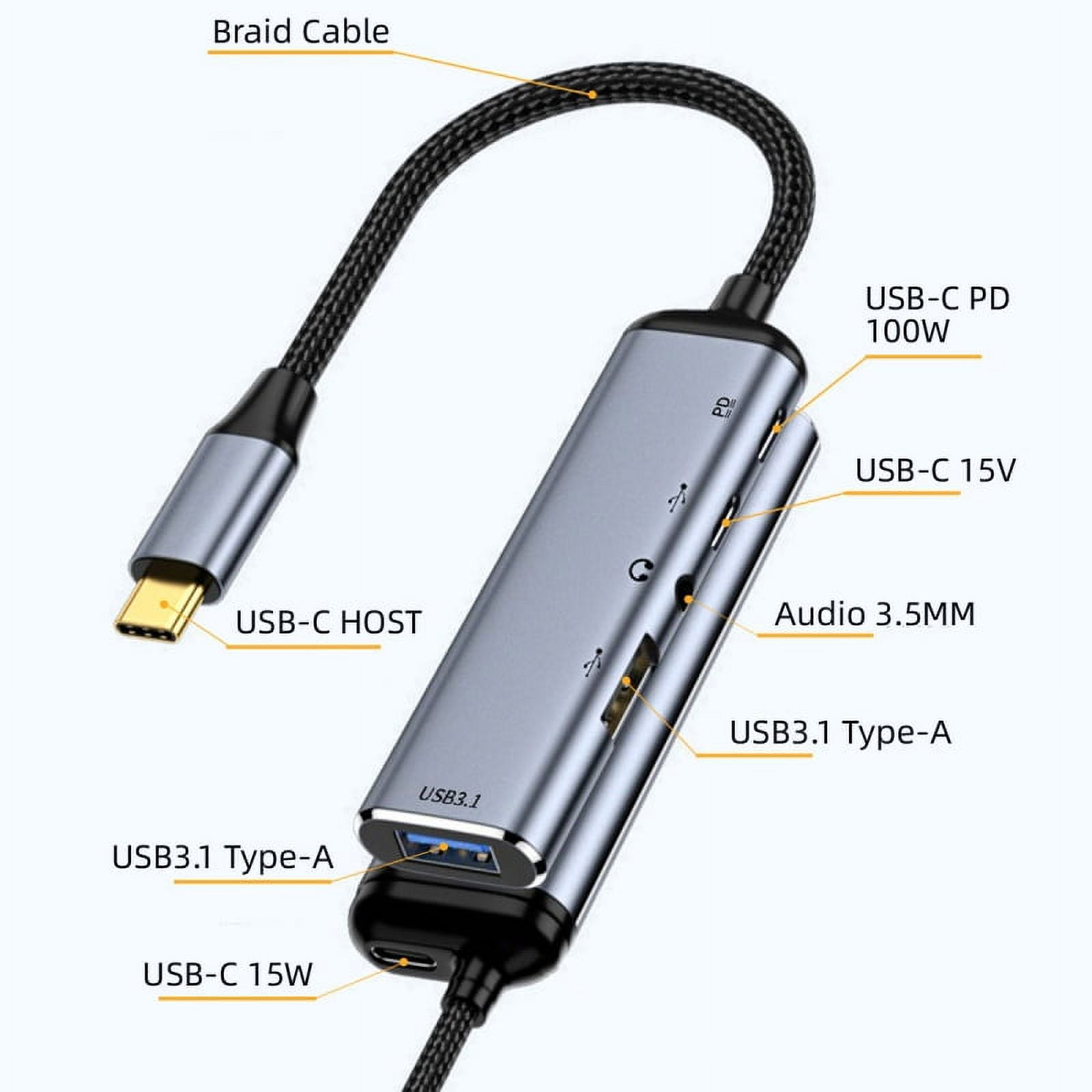FVH USB-C Type-C to Audio 3.5MM Dual USB 3.0 HUB Converter Multiport ... FVH USB-C Type-C to Audio 3.5MM Dual USB 3.0 HUB Converter Multiport ...