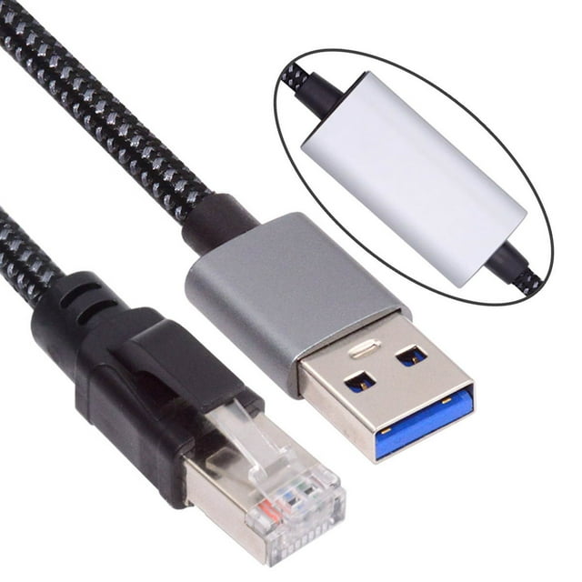 Fvh Usb To Ethernet Cable Usb3 0 Type A To Rj45 Male Cord Directly Connected 1000mbps Gigabit