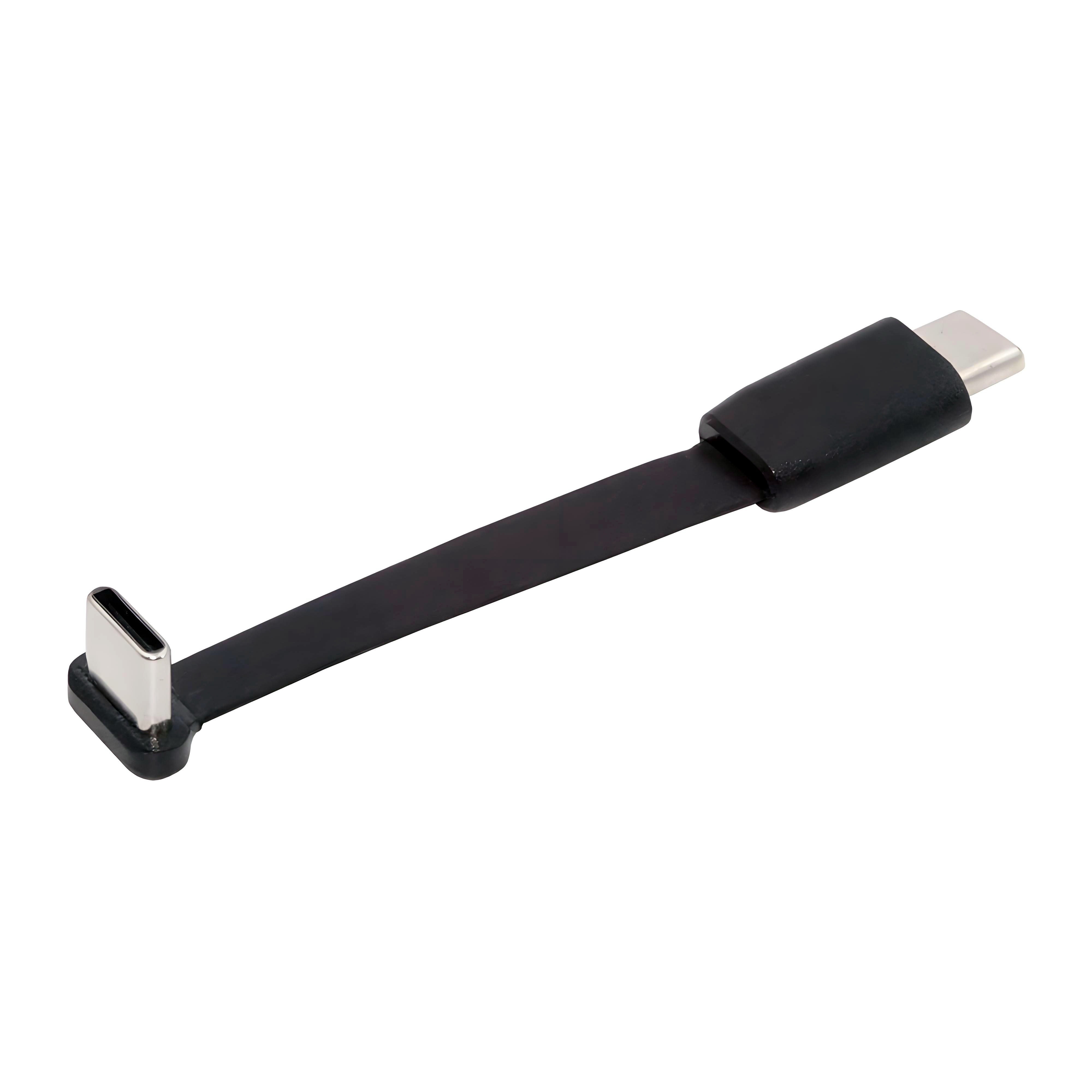 FVH Ultra Slim Flat USB-C Type C to USB-C Power USB2.0 Data Cable 90 ...