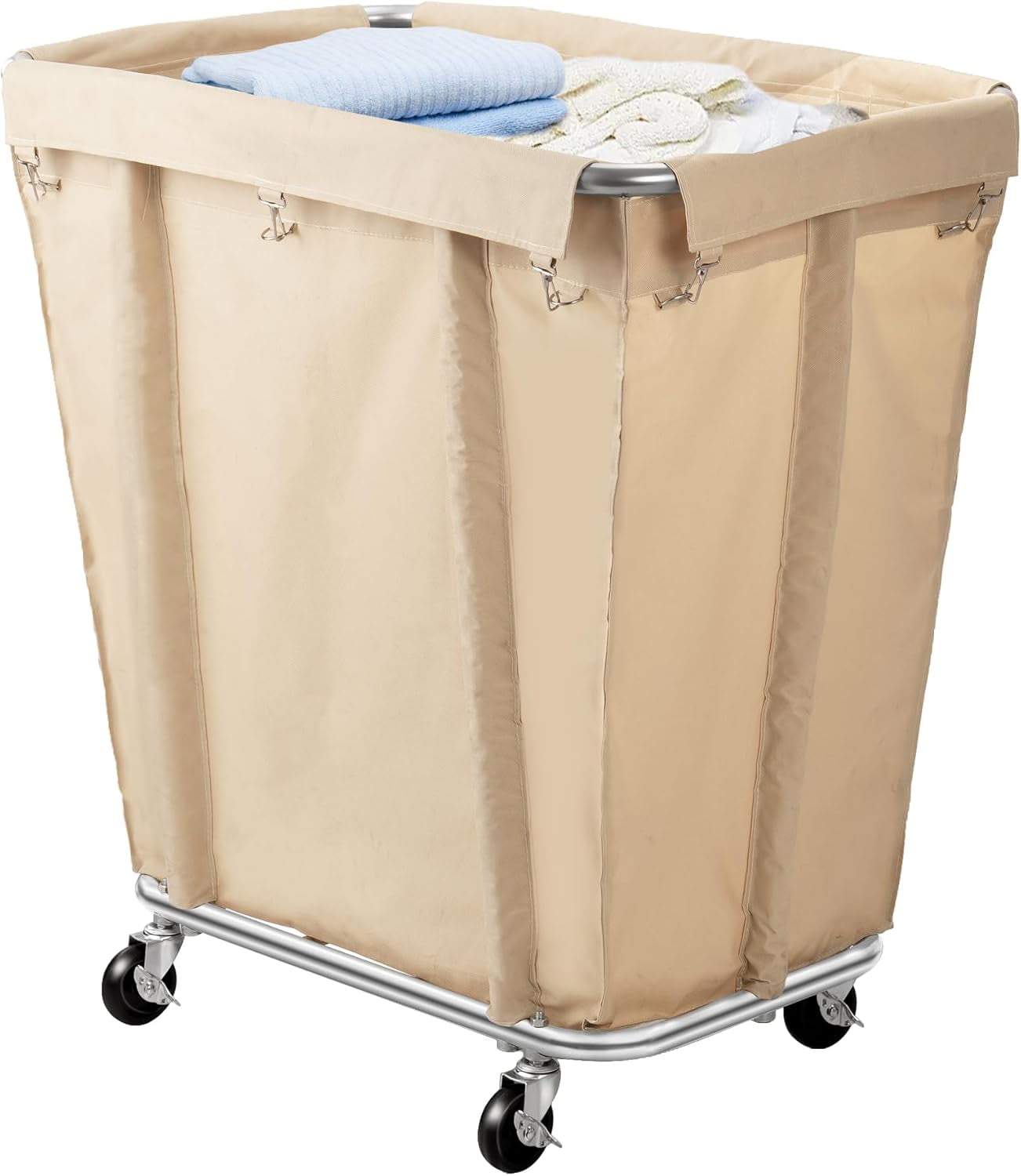 FVIBIBNIPI Commercial Laundry Cart with Wheels 320L Capacity Laundry ...