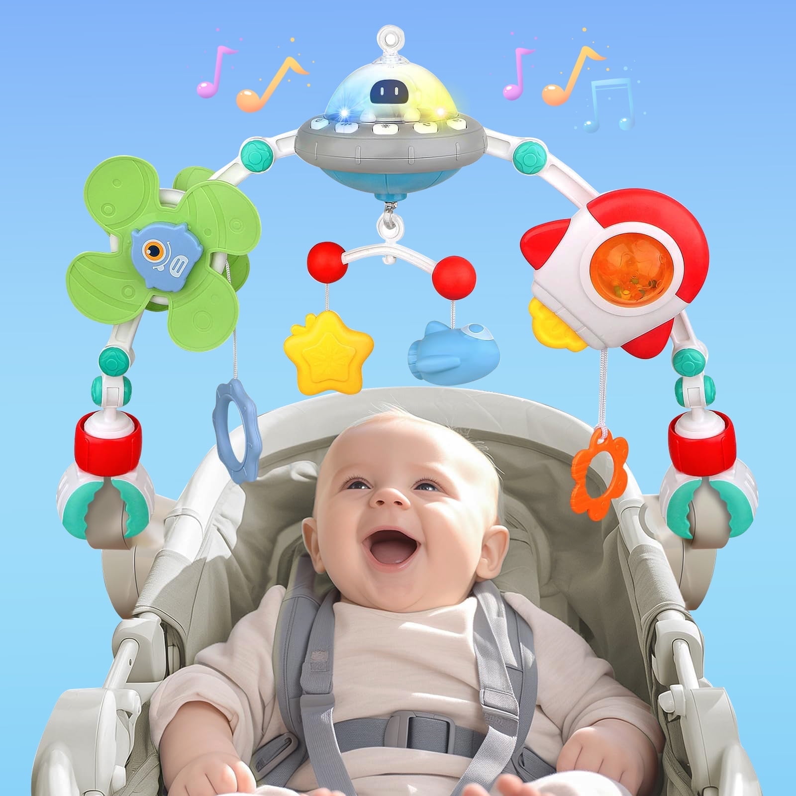 FVLOENG Car Seat Toys,Baby Stroller Arch Bar Toy,Activity Crib Mobile ...