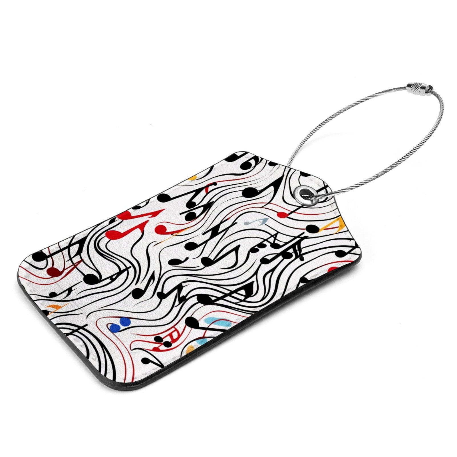 FVQL Abstract Colorful Music Notes Luggage Name Tags for Suitcases ...