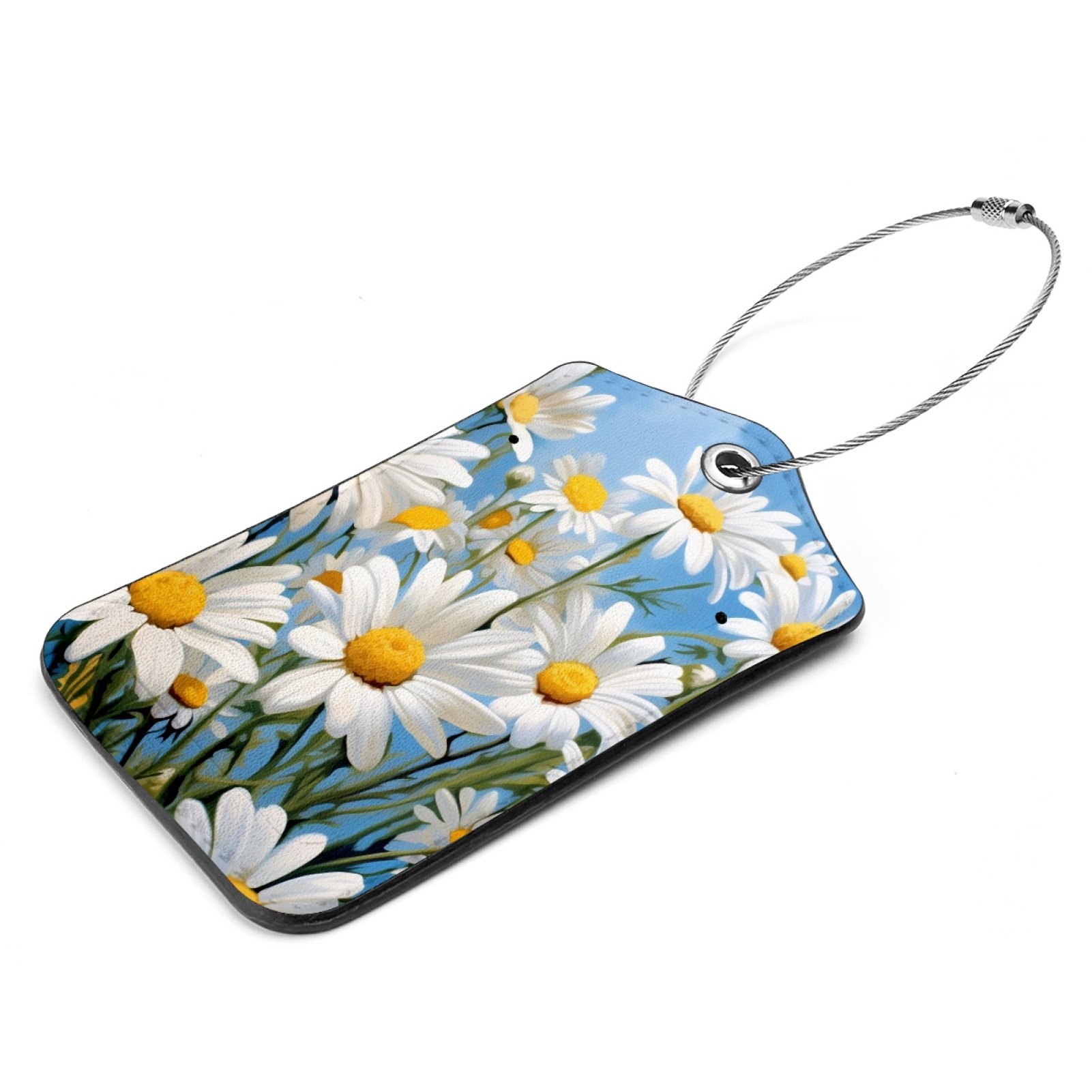 FVQL Beautiful Daisy Flower Luggage Name Tags for Suitcases Cruise ...