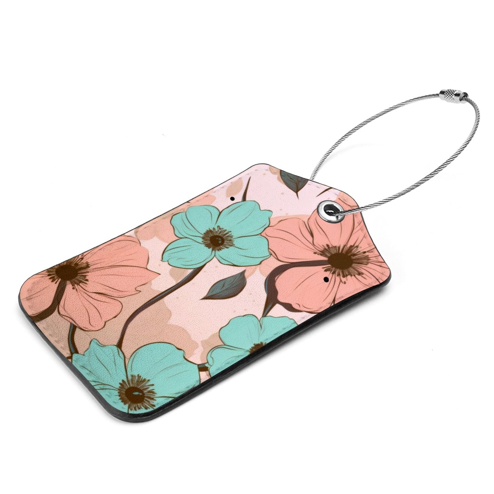 FVQL Beautiful Floral Luggage Name Tags for Suitcases Cruise Ships,2 ...