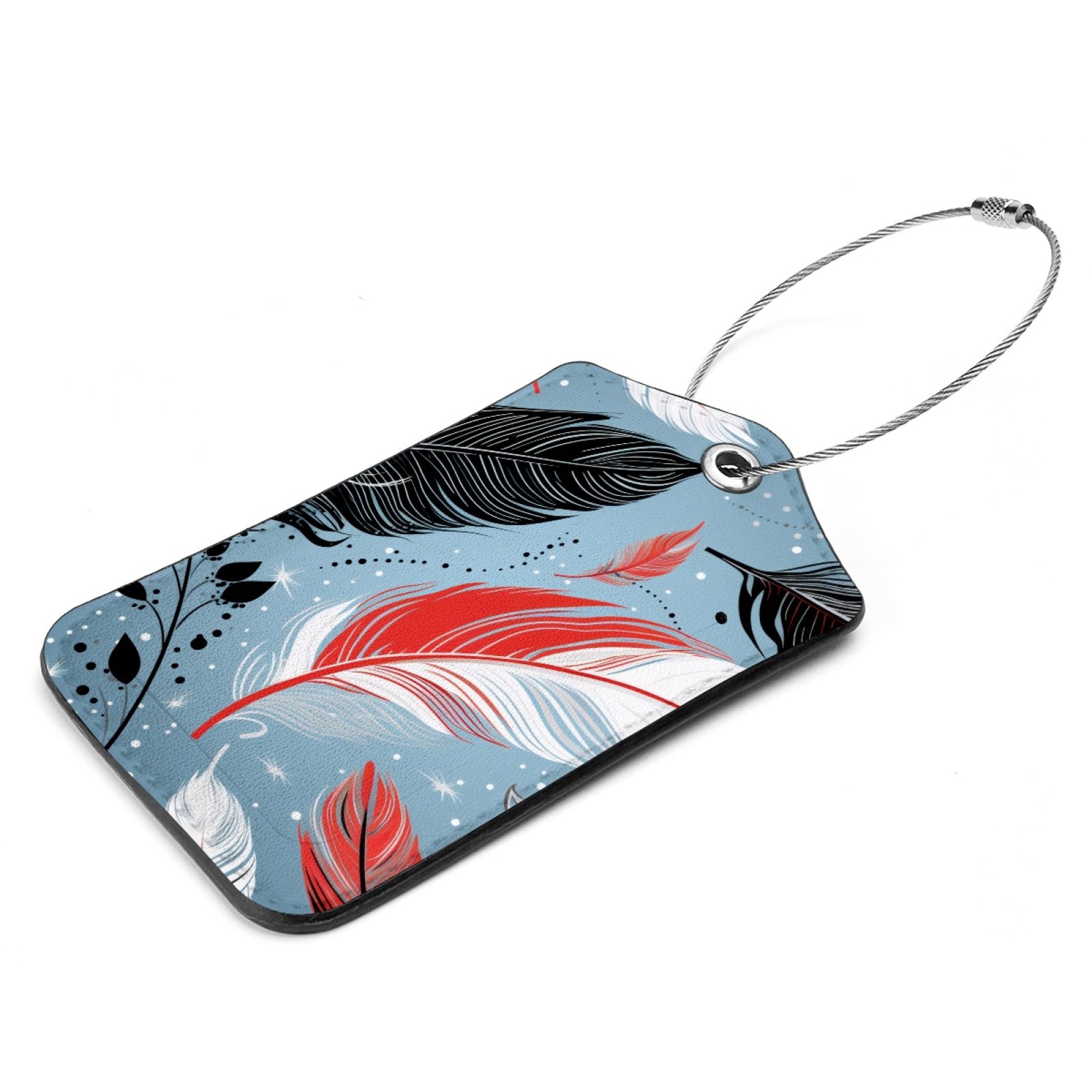 FVQL Bird Feather Luggage Name Tags for Suitcases Cruise Ships,2 Pack ...