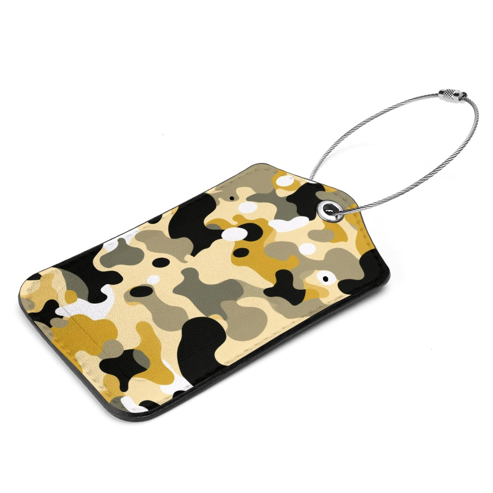 FVQL Camouflage Yellow Luggage Name Tags for Suitcases Cruise Ships,2 ...