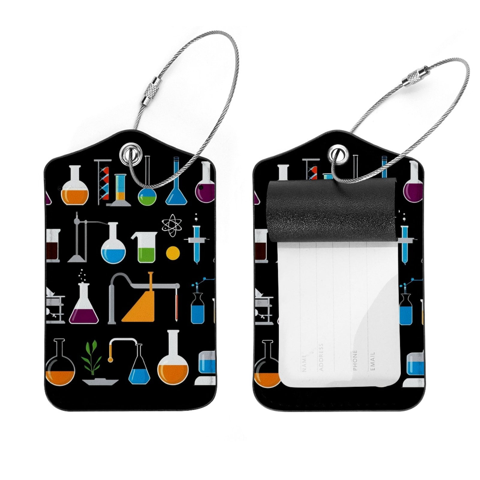 FVQL Chemistry Instrument Luggage Bag Tags for Suitcases,2 Pcs Travel ...