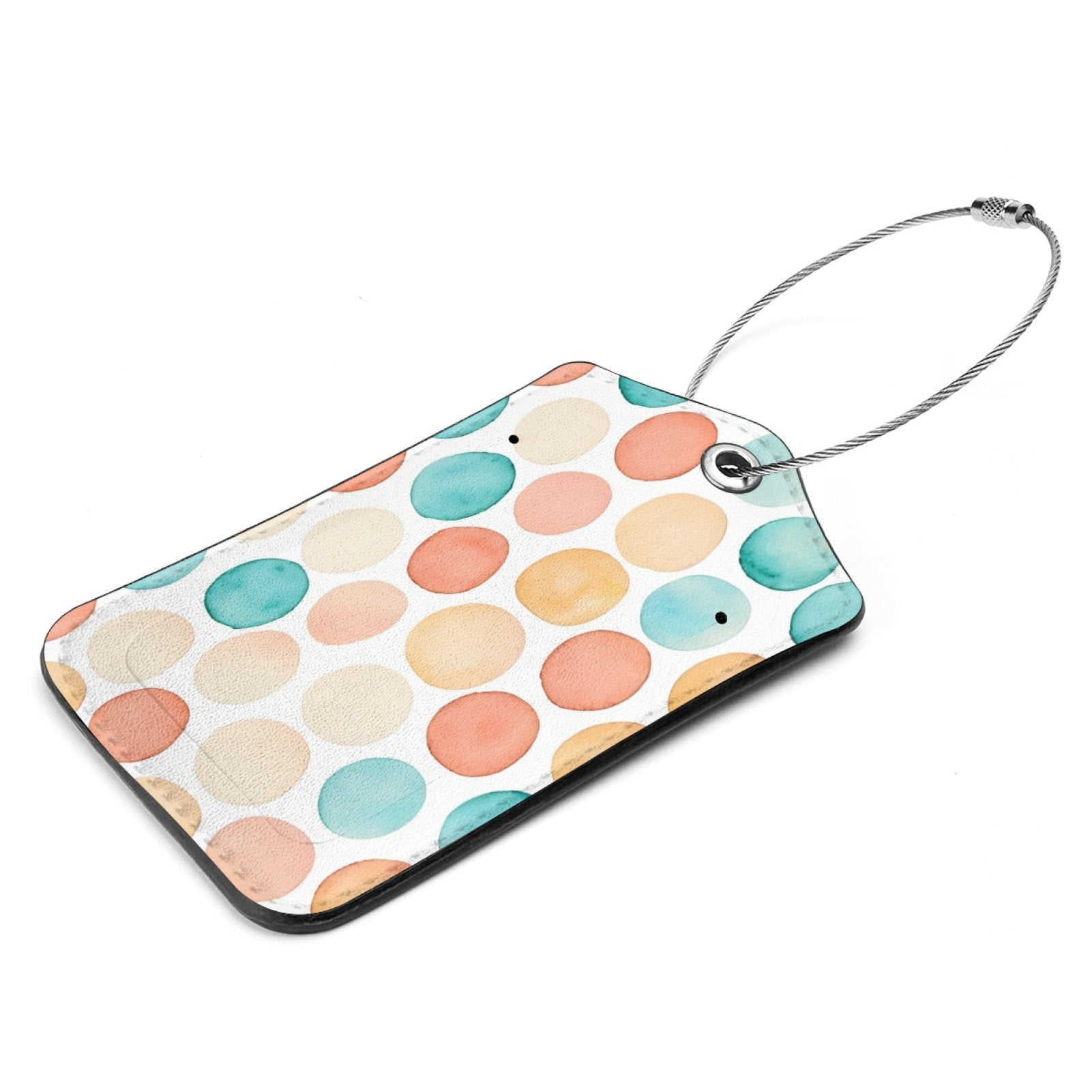 FVQL Colorful Circle Luggage Name Tags for Suitcases Cruise Ships,2 ...