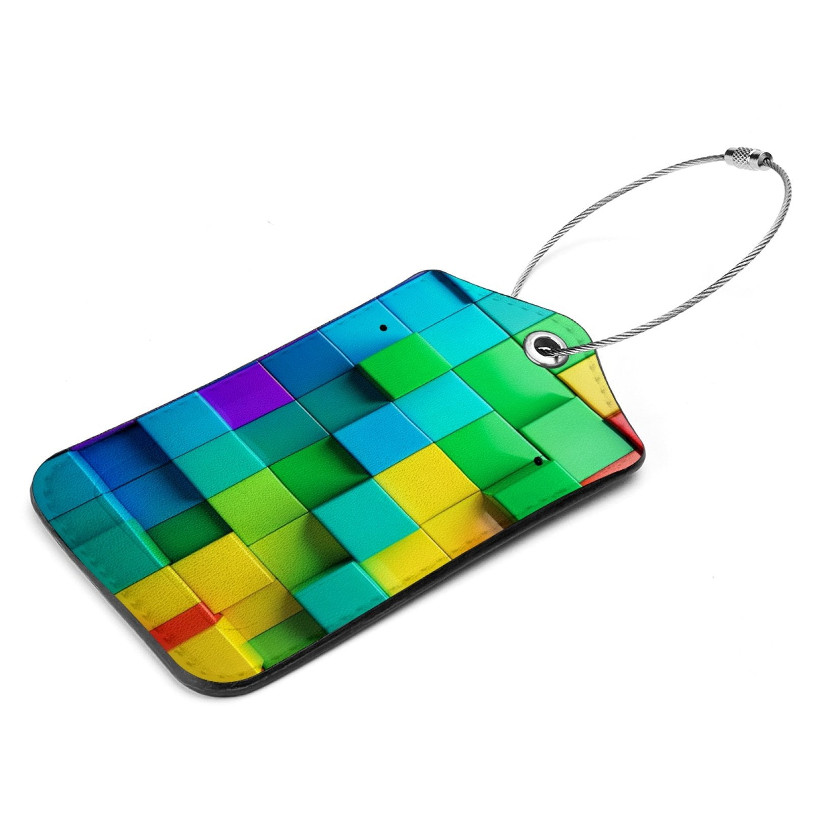 FVQL Colorful Plaid Luggage Name Tags for Suitcases Cruise Ships,2 Pack ...