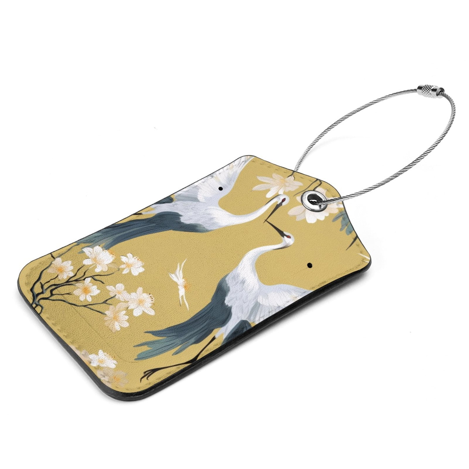 FVQL Crane Bird Luggage Name Tags for Suitcases Cruise Ships,2 Pack ...