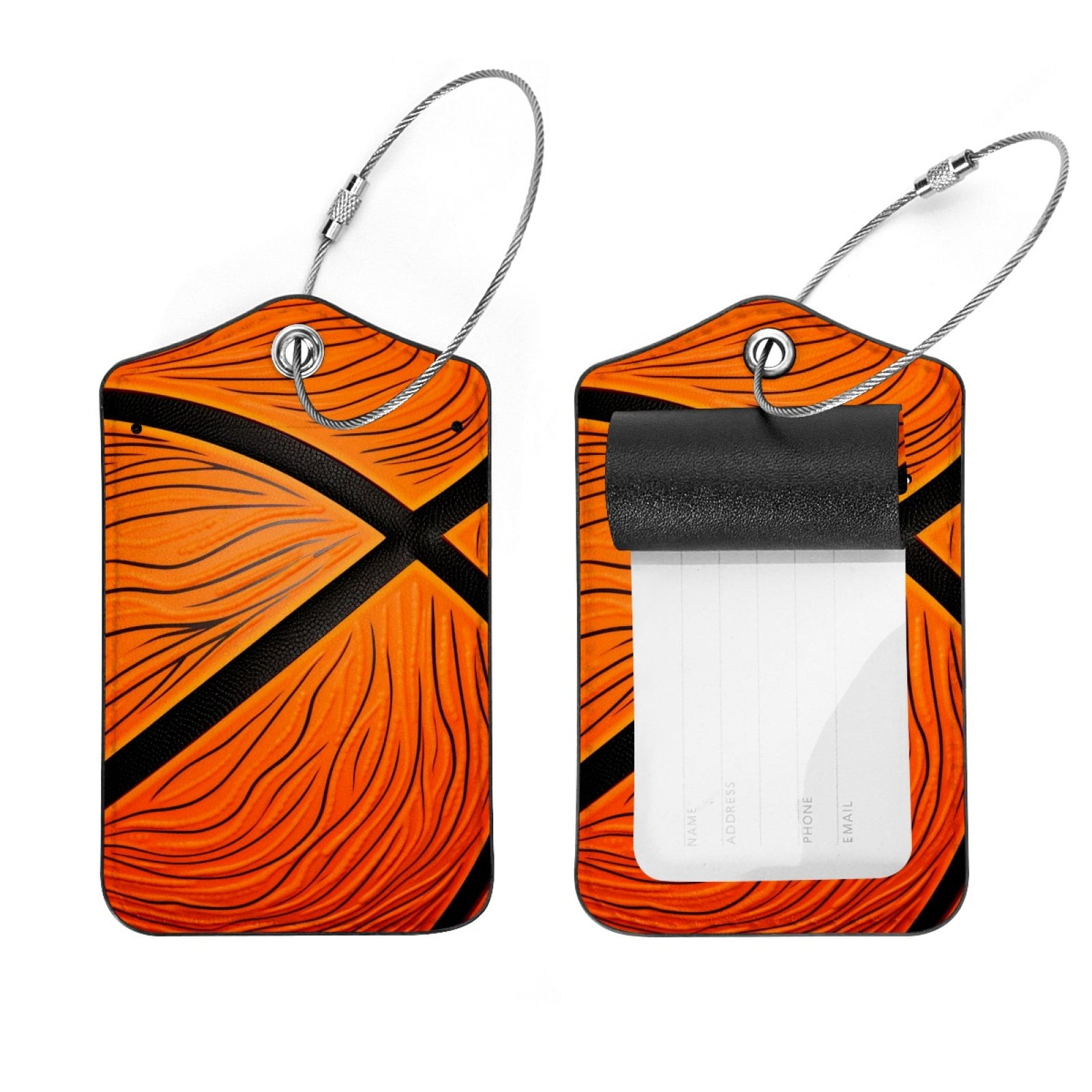 FVQL Sports Basketball Luggage Bag Tags for Suitcases,2 Pcs Travel ...