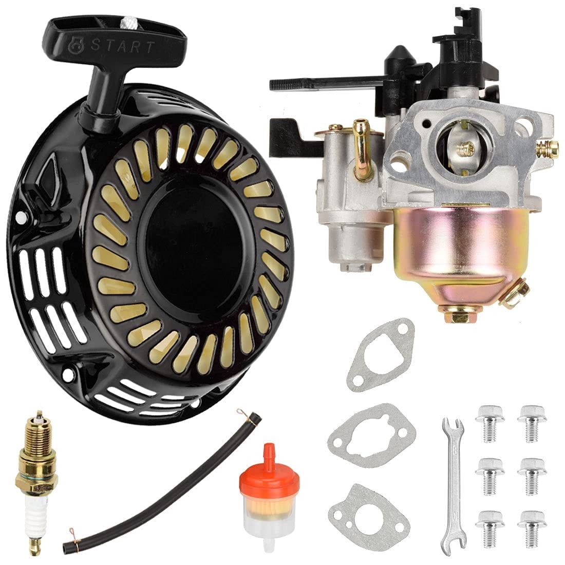 Pull Recoil Starter Carburetor Carb for Predator 212cc 196cc 6.5HP Baja ...