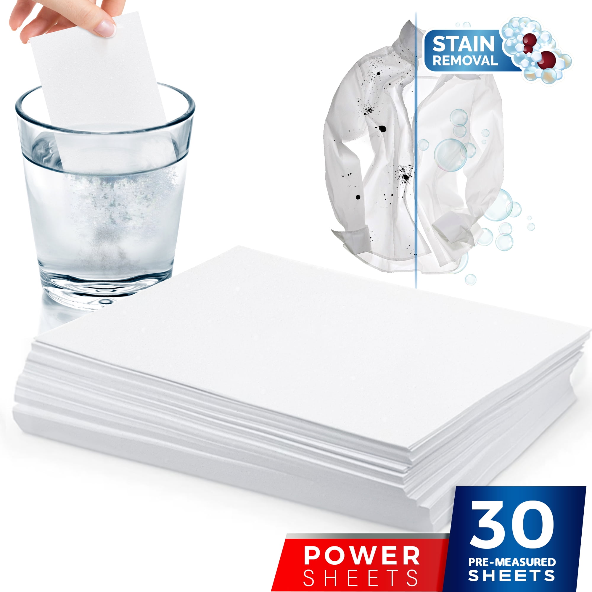 FVSA Easy Eco Non-Toxic Laundry Detergent Sheets, 30 Hypoallergenic ...
