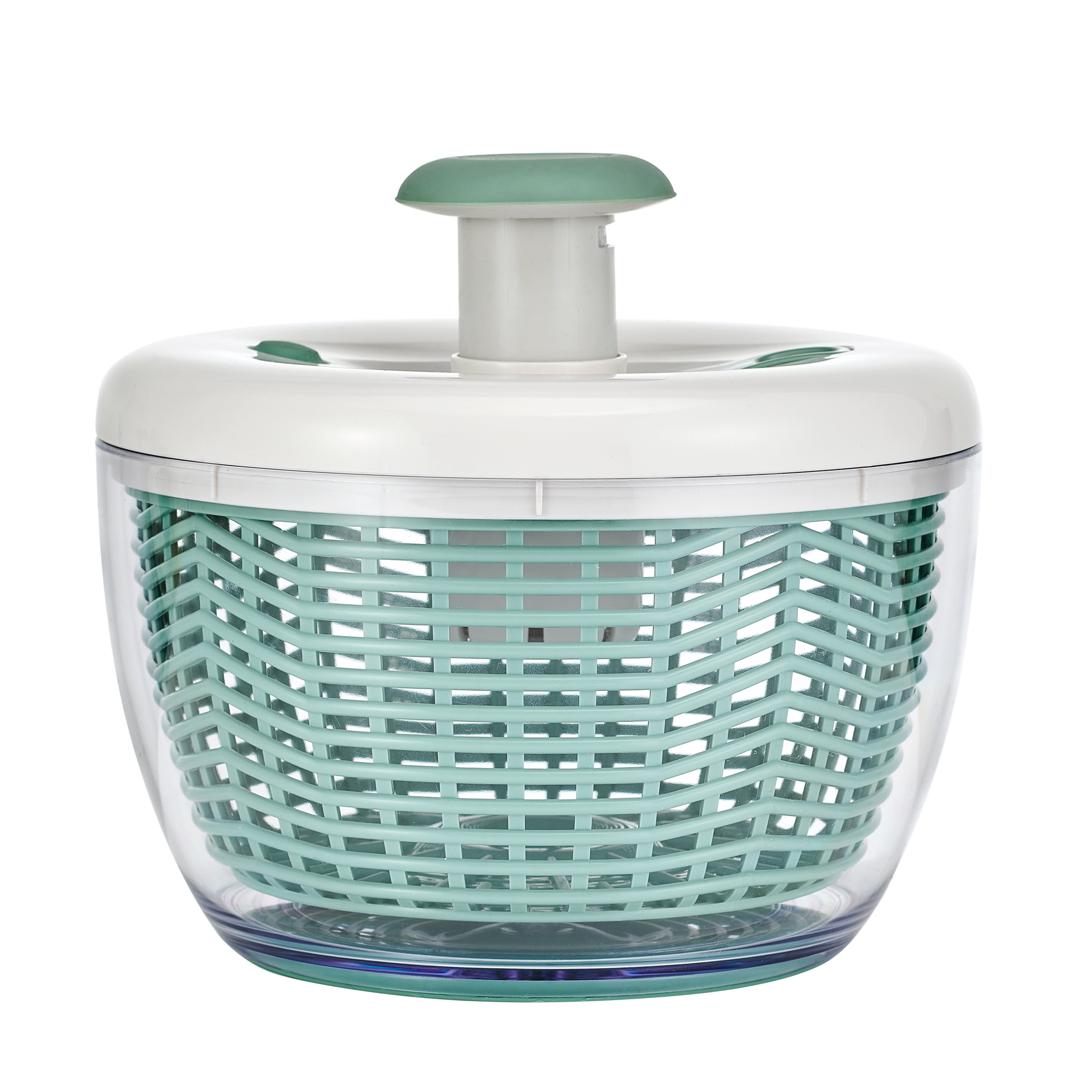 Farberware Professional White and Sage Green Small Salad Spinner with ...