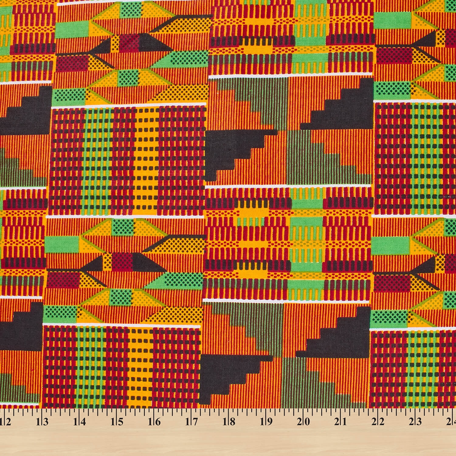 FWD 44" 100% Cotton Sewing & Craft Fabric By the Yard, Orange, Green ...