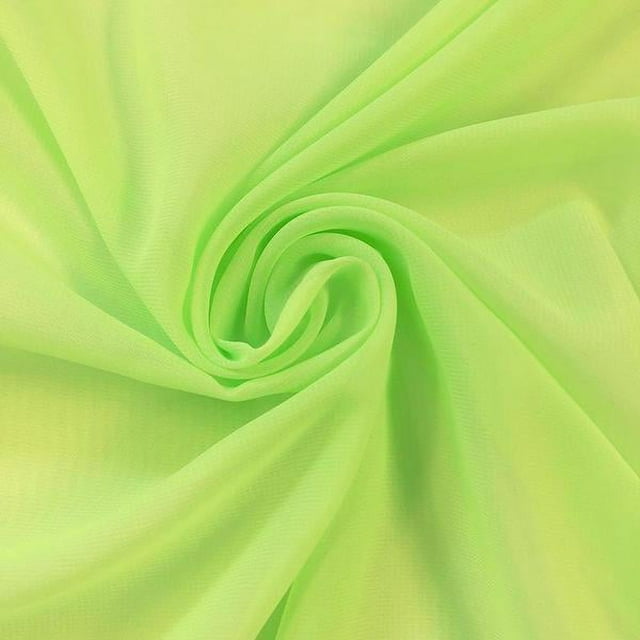 FWD 58" 100% Polyester Chiffon Sewing & Craft Fabric By the Yard, Neon ...