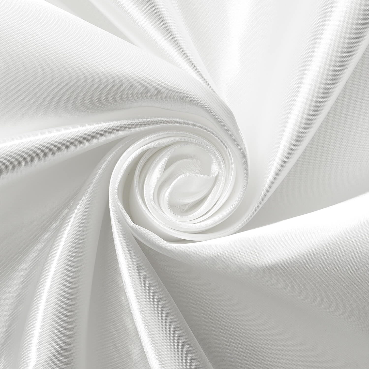 FWD Bridal 60" 100% Polyester Satin Apparel Fabric By the Yard, White ...