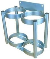 FWF Oxygen Wall Mount Rack Holds 2 (D OR E Style) CYLINDERS Diameter 4. ...