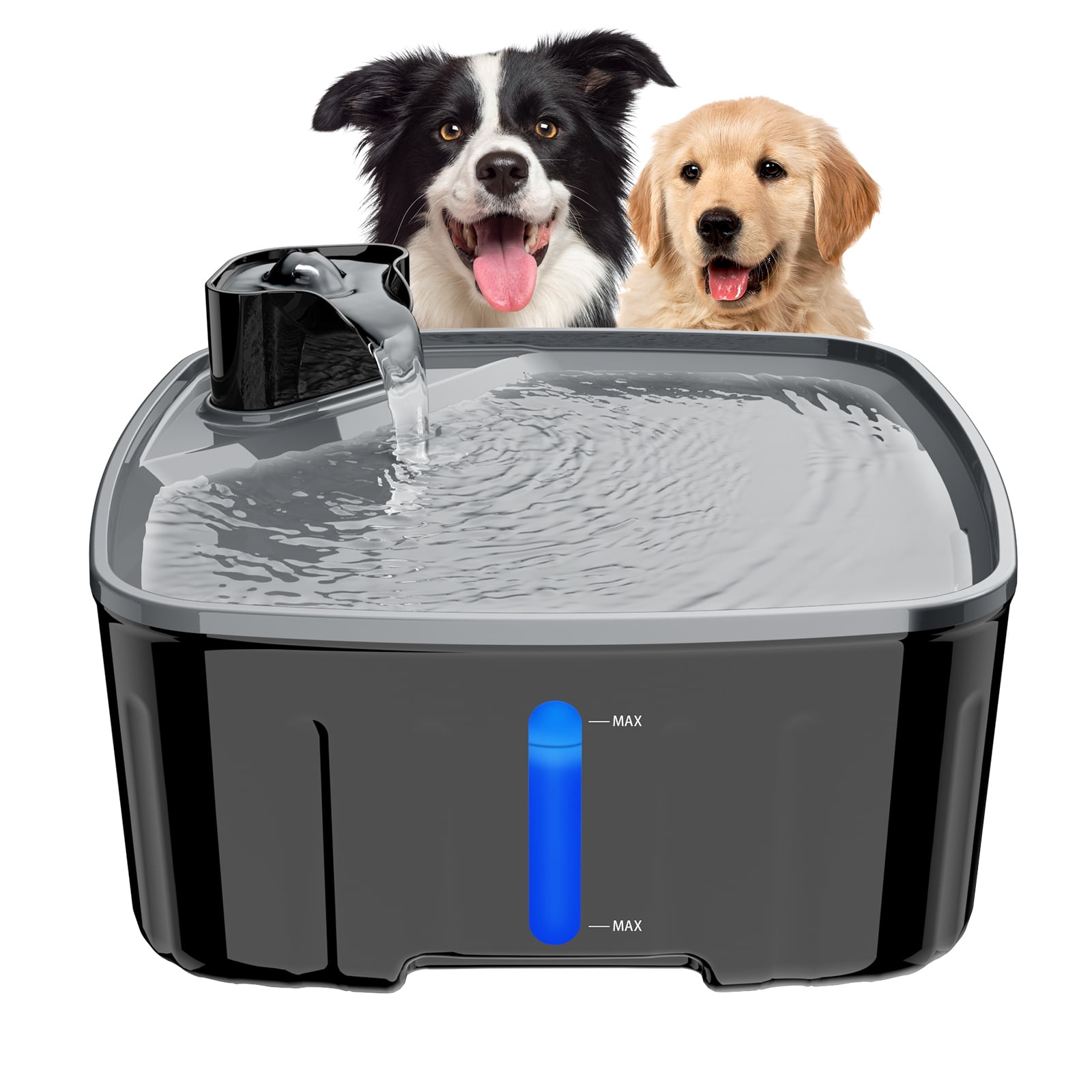 FWMB 2.2Gal/8L Wireless Dog Water Fountain, Pet Fountain for Cat/Big Dog,Ultra Quiet,5-Layer ...
