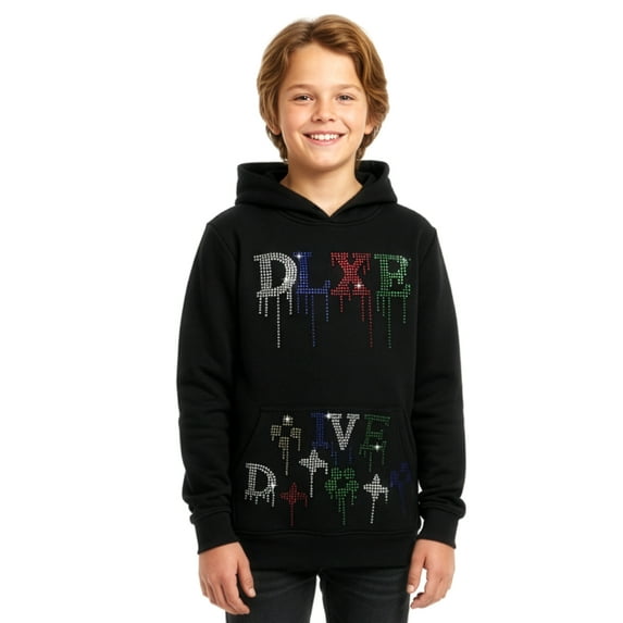 FWRD Boys' Deluxe Gem Hoodie Sweatshirt Color: black multi Size: 10 ...
