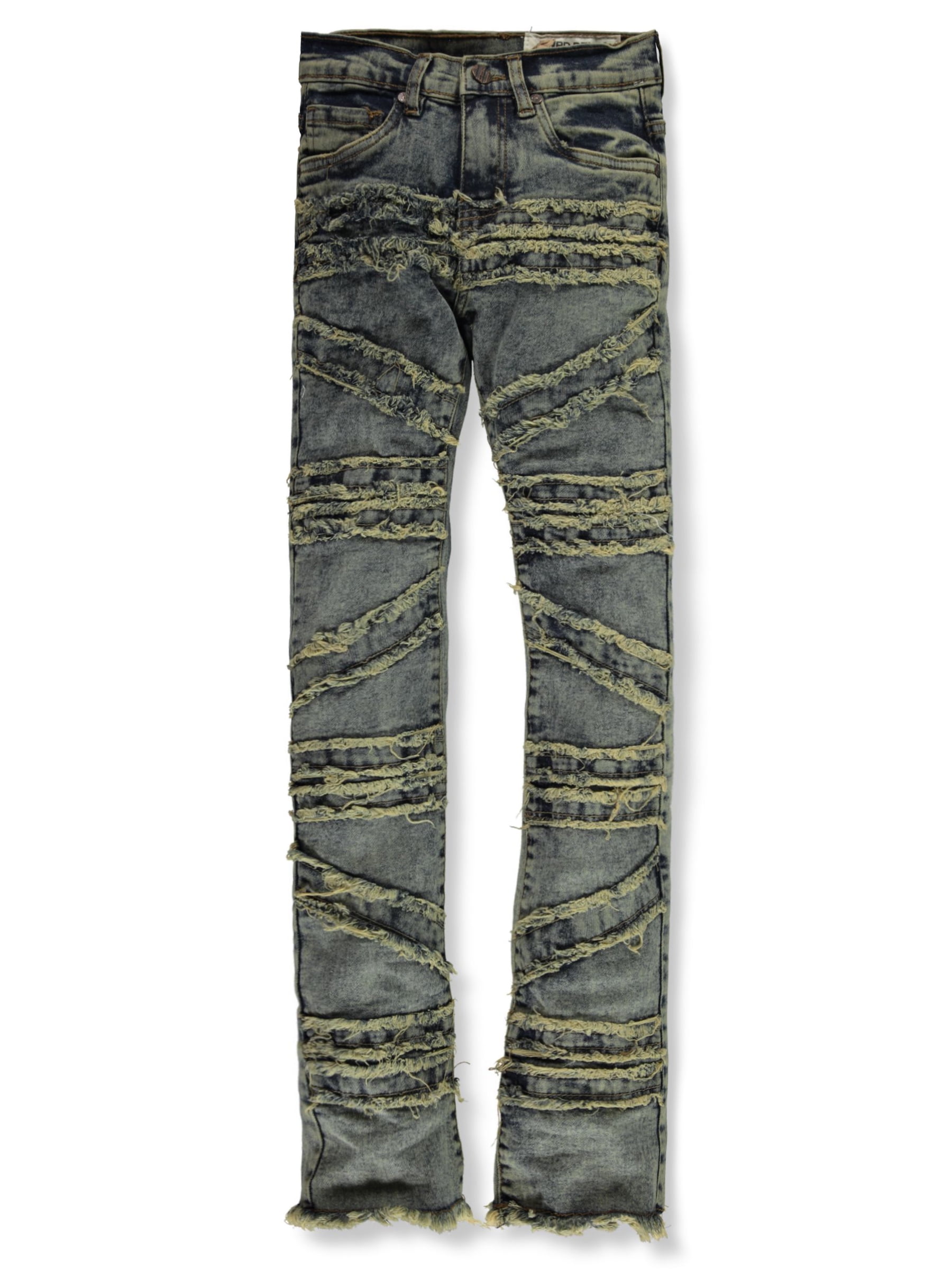 FWRD Boys' Frayed Stacked Skinny Jeans Color: light tint Size: 8 ...