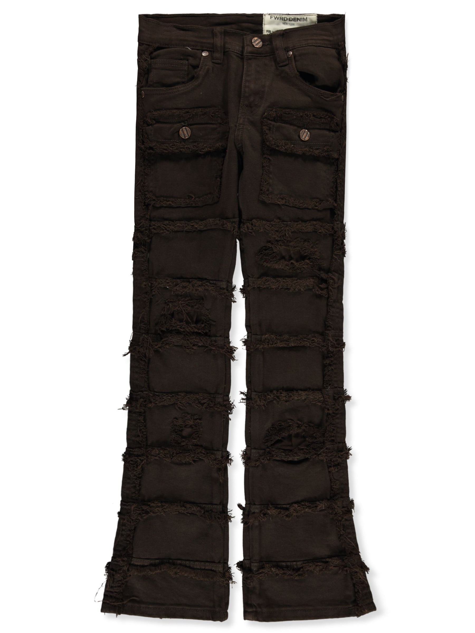 FWRD Boys' Stacked Cargo Jeans Color: brown Size: 10 - Walmart.com