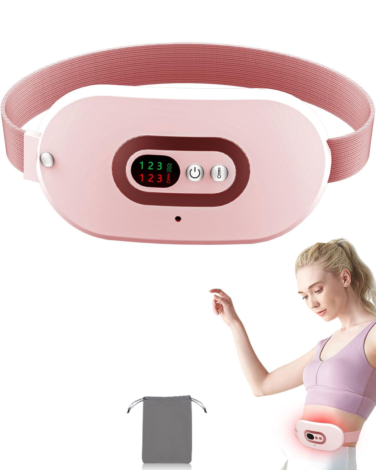 FWV Back Massager with DMF15 Heat,Portable Cordless Heating Pad for ...