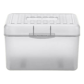 Jierger Index Card Holder Black Storage Box 3 x 5 Inch Card Organizer ...