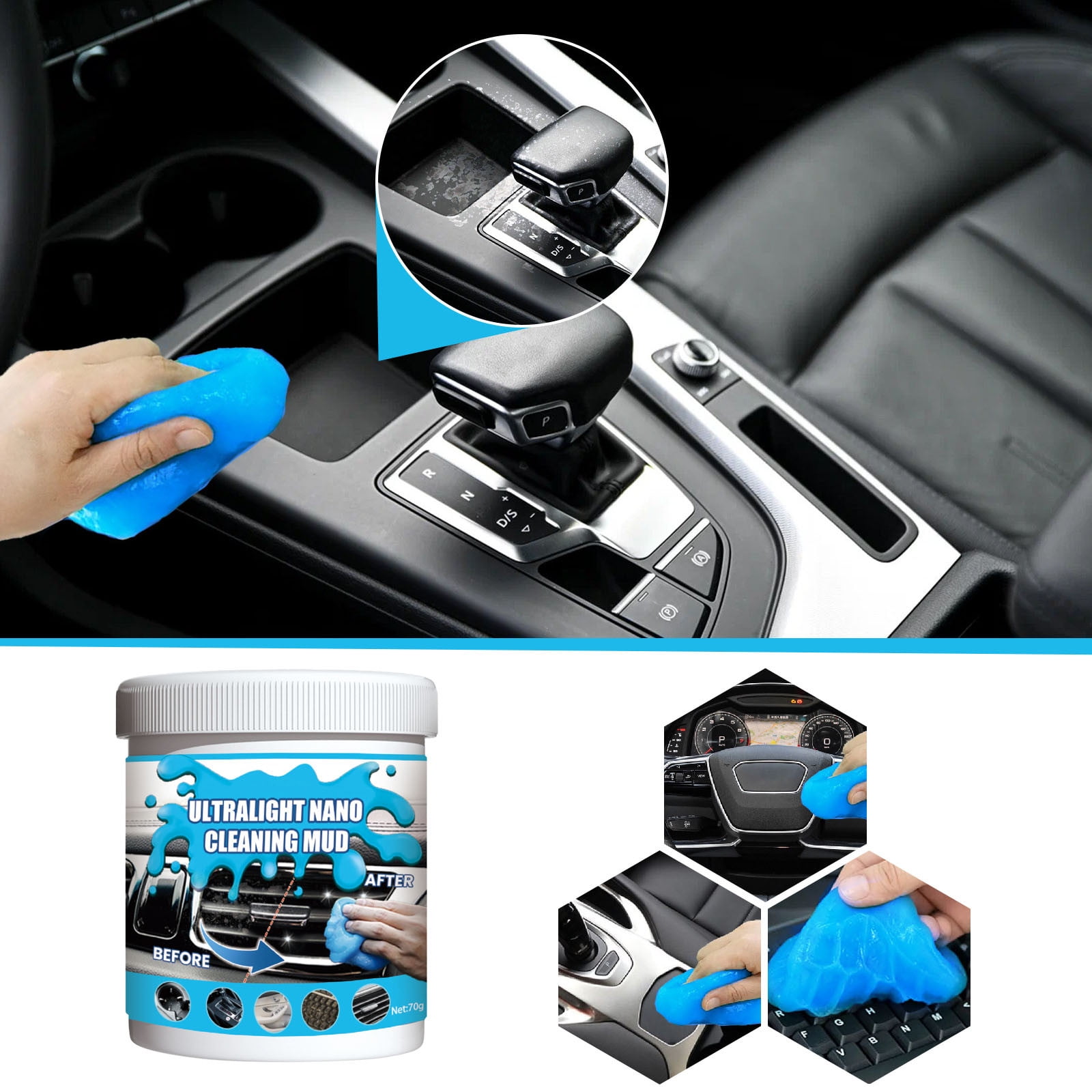 FWYOUNG Car Cleaning Gel Car Detailing Kit Car Cleaning Supplies ...