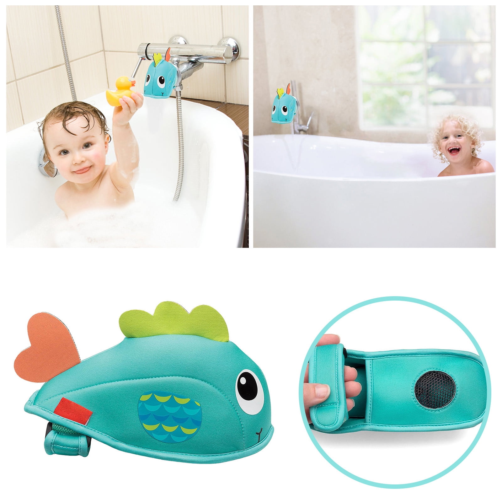FWYOUNG Fish Shape Bathtub Faucet Cartoon Water Faucet Mouth Protecting ...