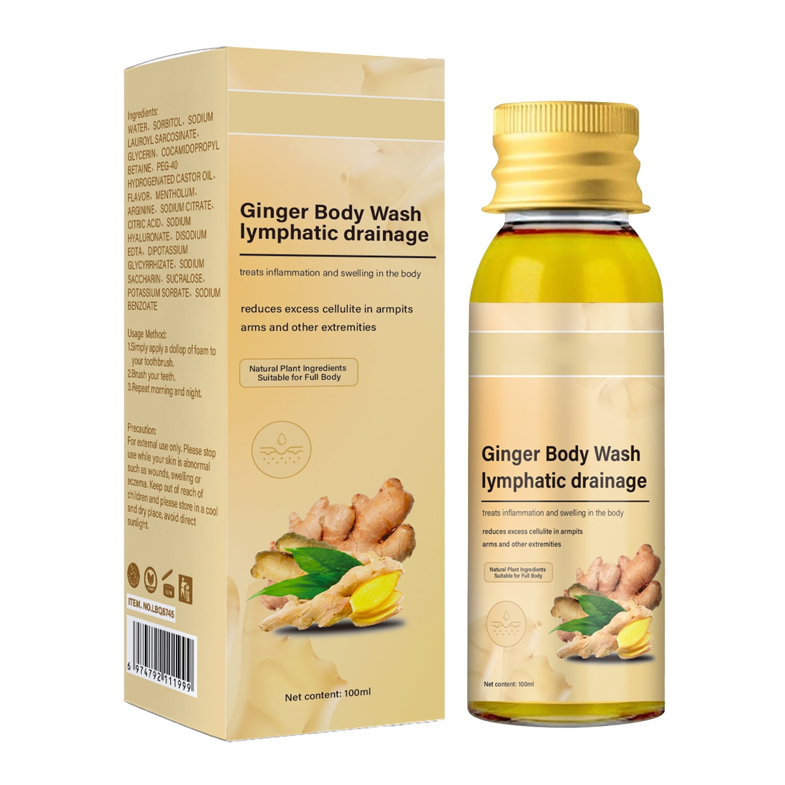 FWYOUNG Gingers Body Wash Body Wash Effect Skin Cleansing Moisturizing ...