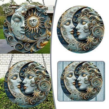 SPI 37 inch Large Diameter Aluminum Sun Wall Hanging, Outdoor Metal ...