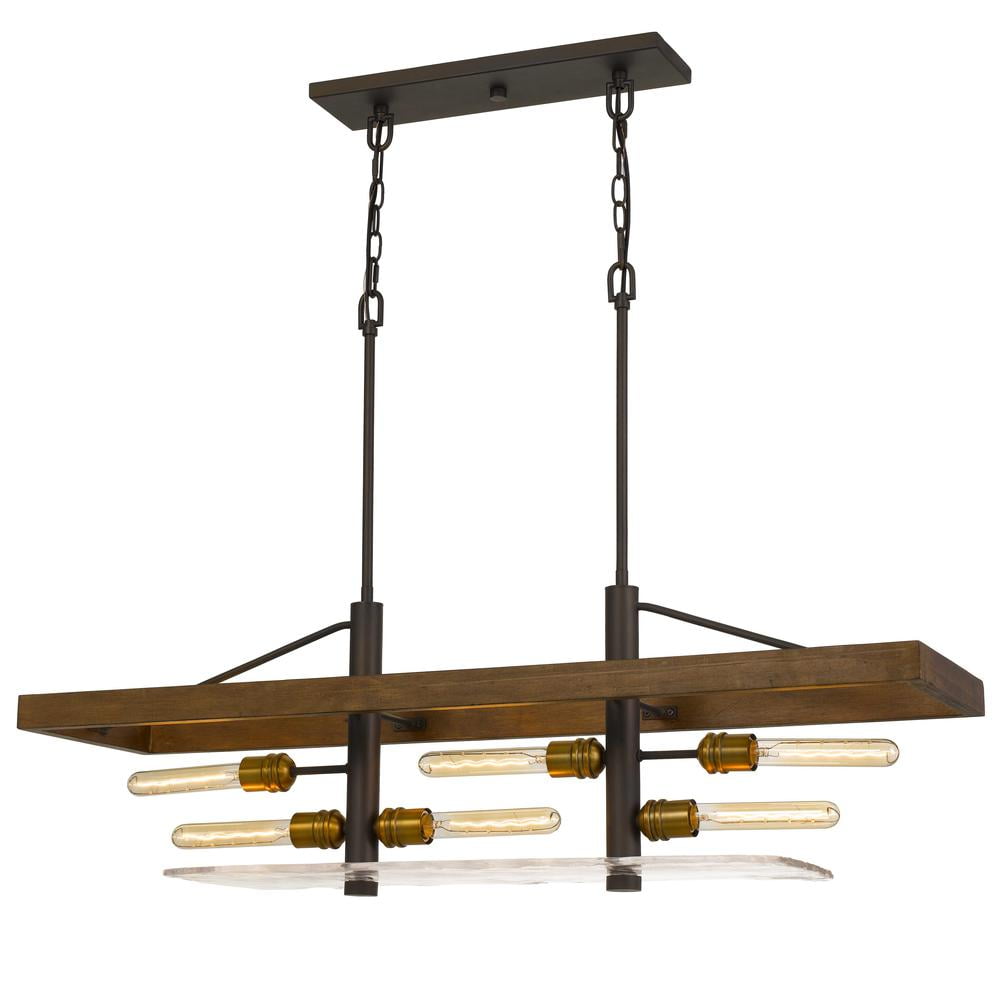 Cal Lighting Craiova 60W X 6 Pine Wood Island Chandelier - Walmart.com