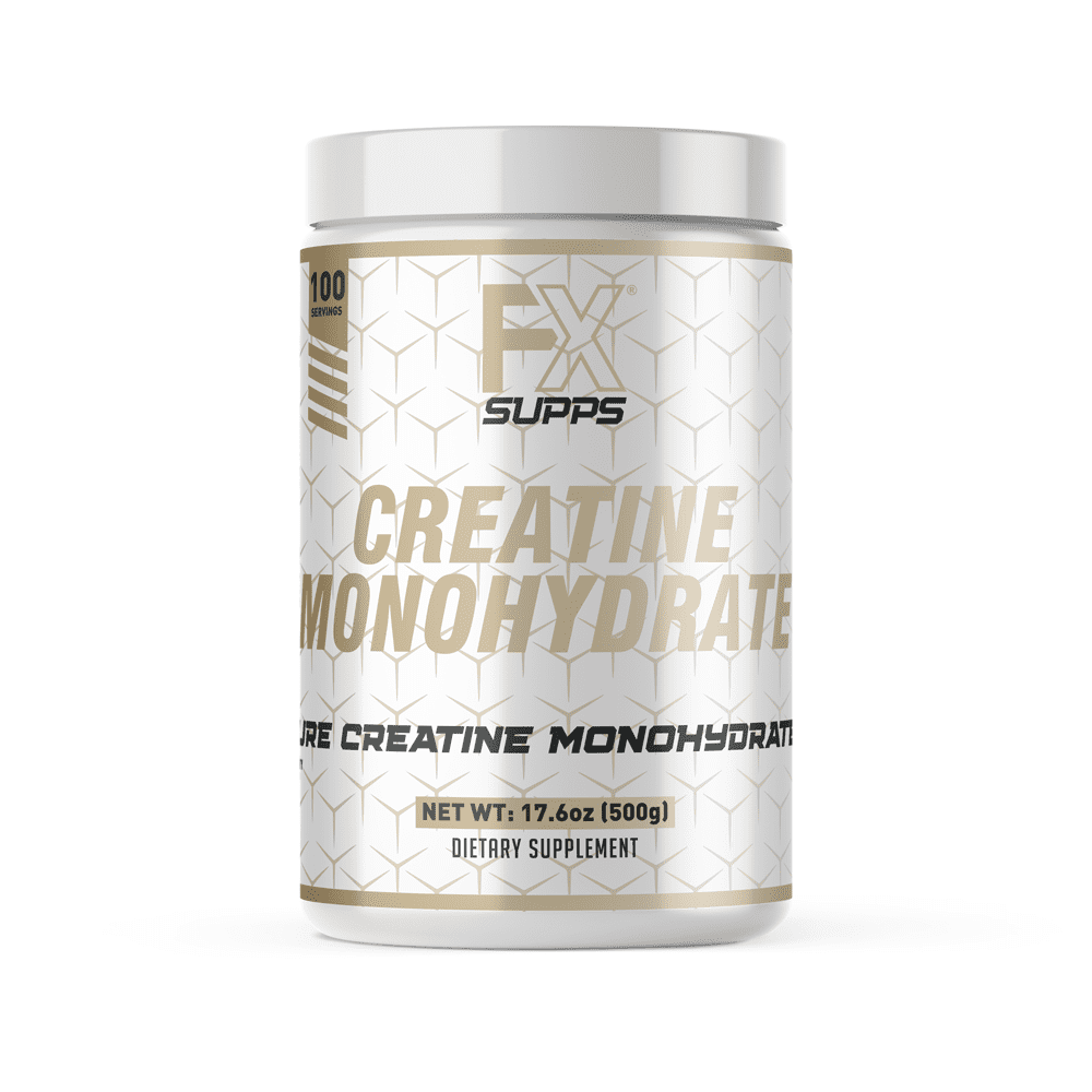 FX Supps Creatine Monohydrate Powder, Post-Workout Supplement, Unflavored, 100 Servings (500g ...