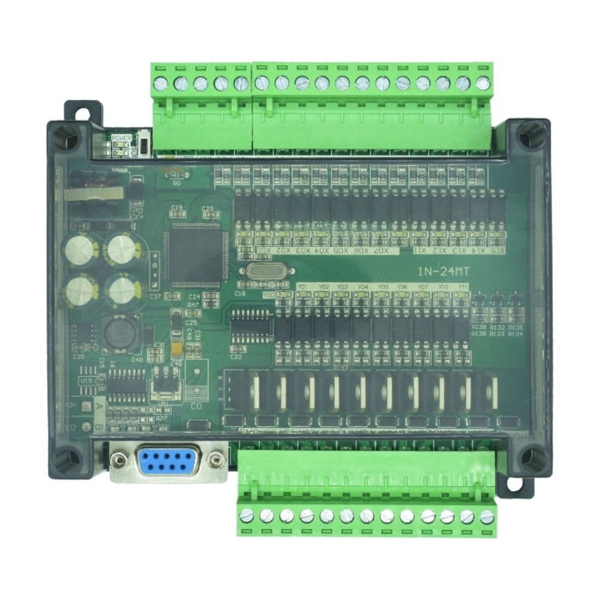 FX1N-24MT board - Industrial PLC control panel 14 input 10 output 2 channel 100k pulse output ...
