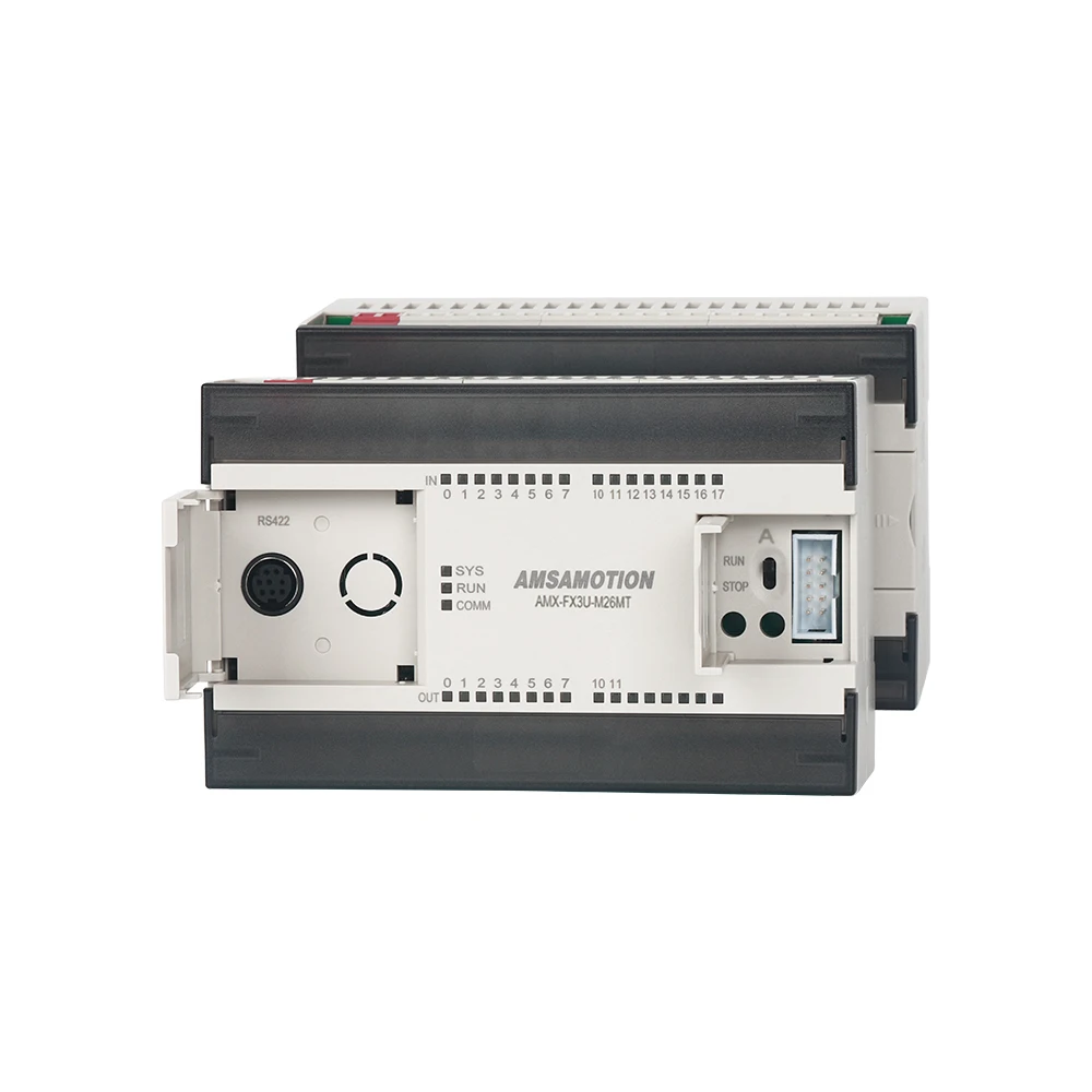 FX3U PLC for Mitsubishi FX3U Programmable Controller Logic FX3U-M26MT Ethernet Port Transistor ...