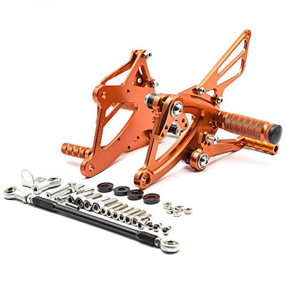 FXCNC CNC Billet Motorcycle Rearset Foot Pegs Rear Set Footrests Fully ...