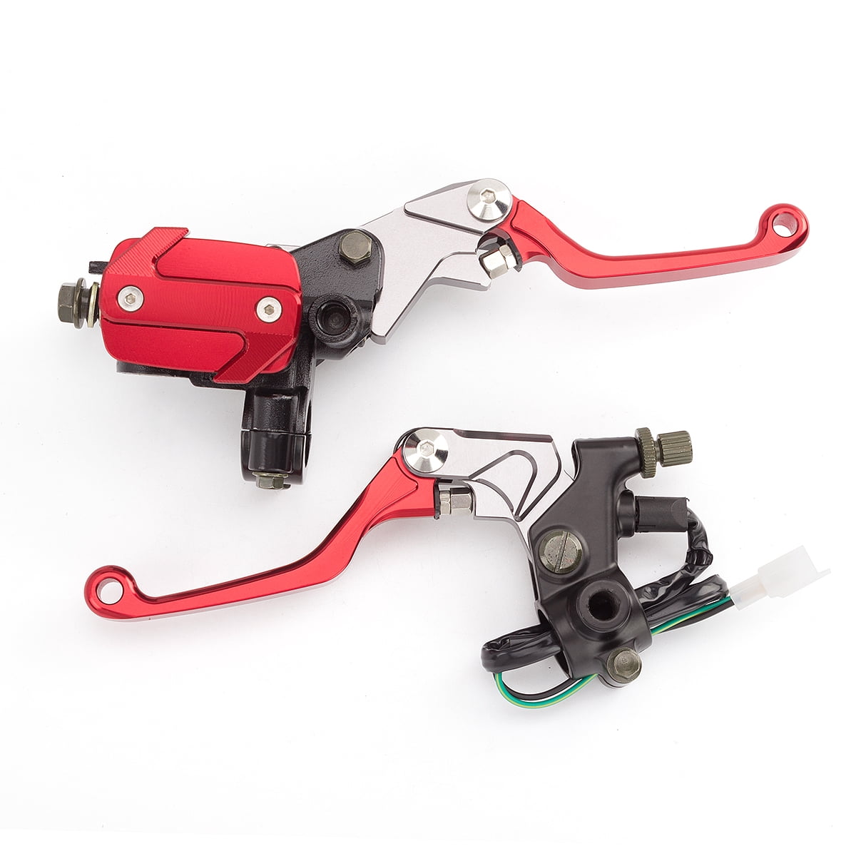FXCNC Pit bike Master Cylinder Reservoir Brake Clutch Levers for 50cc ...