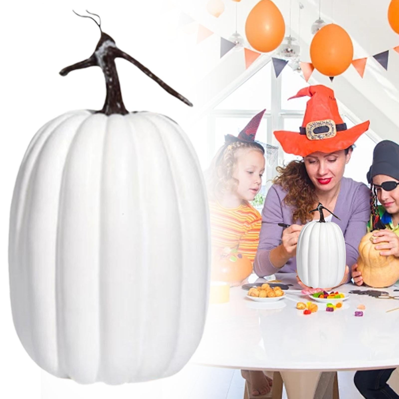 FXMLRLK 1 PCS 8 Inch Plastic Pumpkins for Decorating - Large Artificial ...