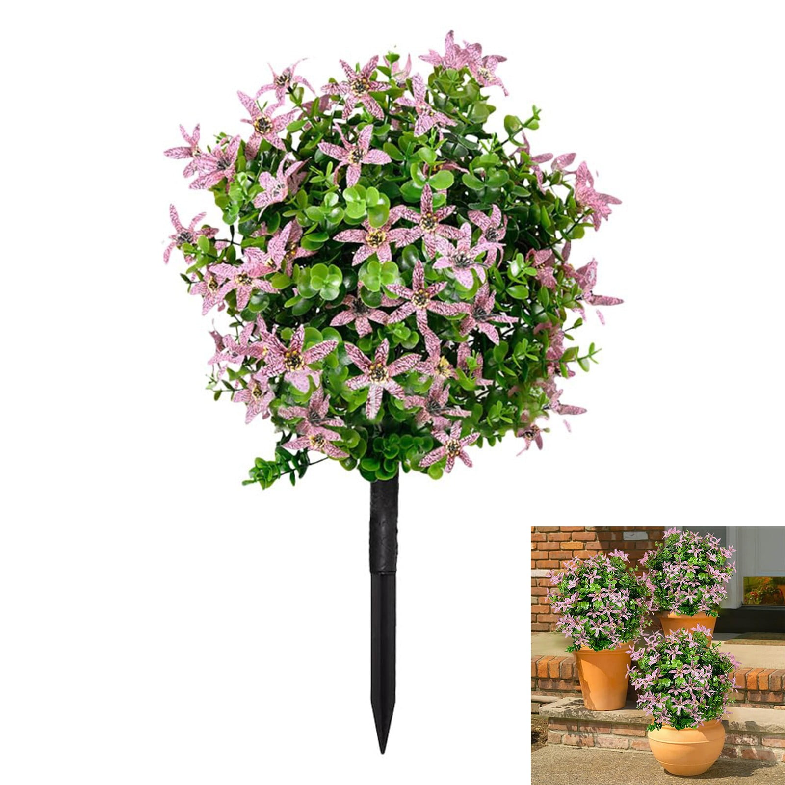 FXMLRLK 1 PCS Fall Topiary Ball Artificial Topiary Plant, White Boxwood ...