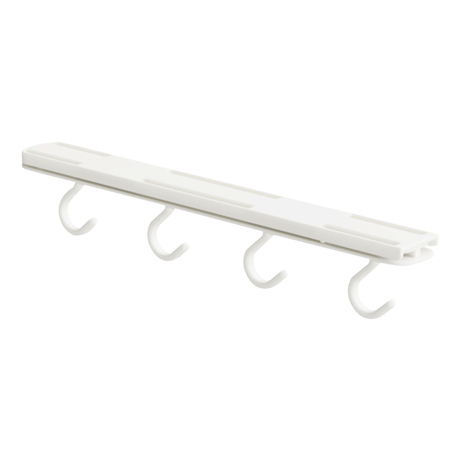 FXMLRLK 1 Pack White Retractable Sliding Hooks, Under Cabinet Utensil ...