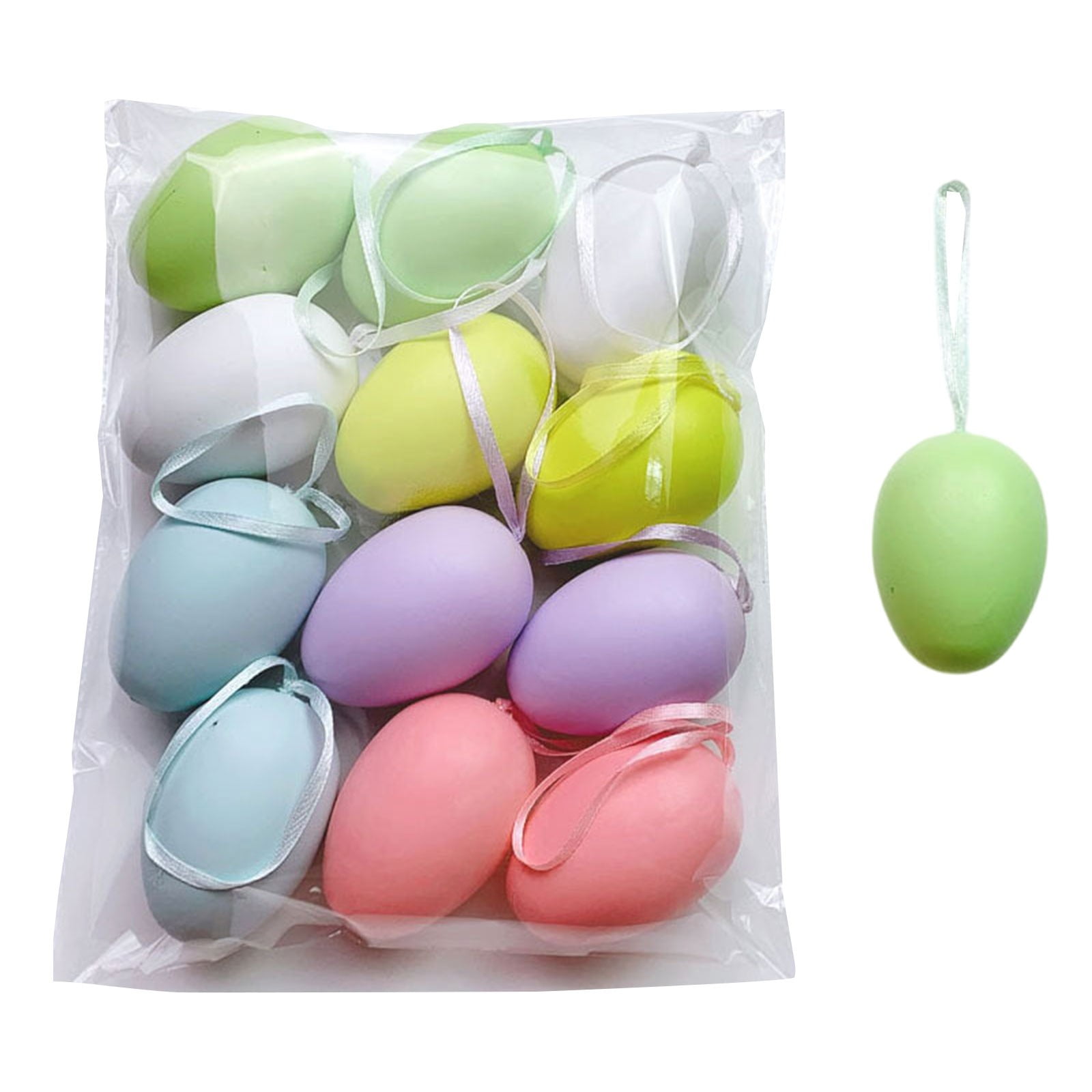 FXMLRLK 12Pcs Colorful Easter Eggs Decorations Hanging Ornaments for ...