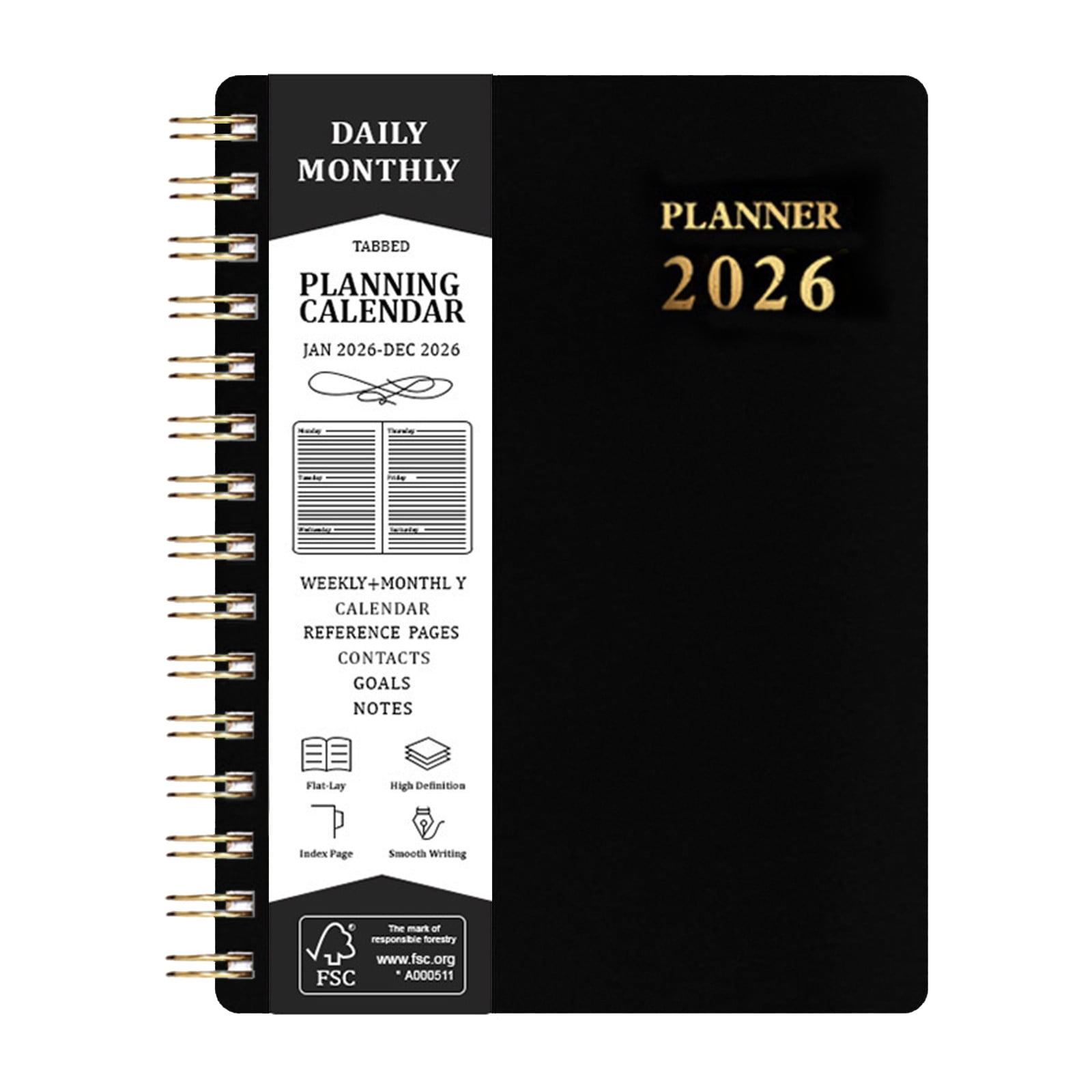 FXMLRLK 2026 Planner Daily Monthly Planner Calendar Notebook(Jan-Dec ...