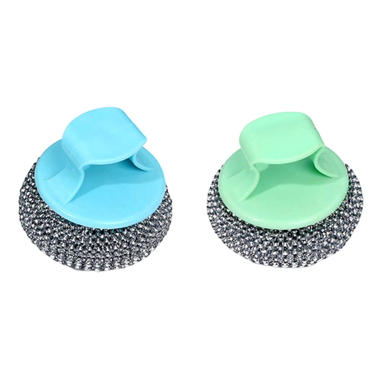 FXMLRLK 2Pcs Stainless Steel Wool Scrubber with Handle, Heavy Duty Pot ...