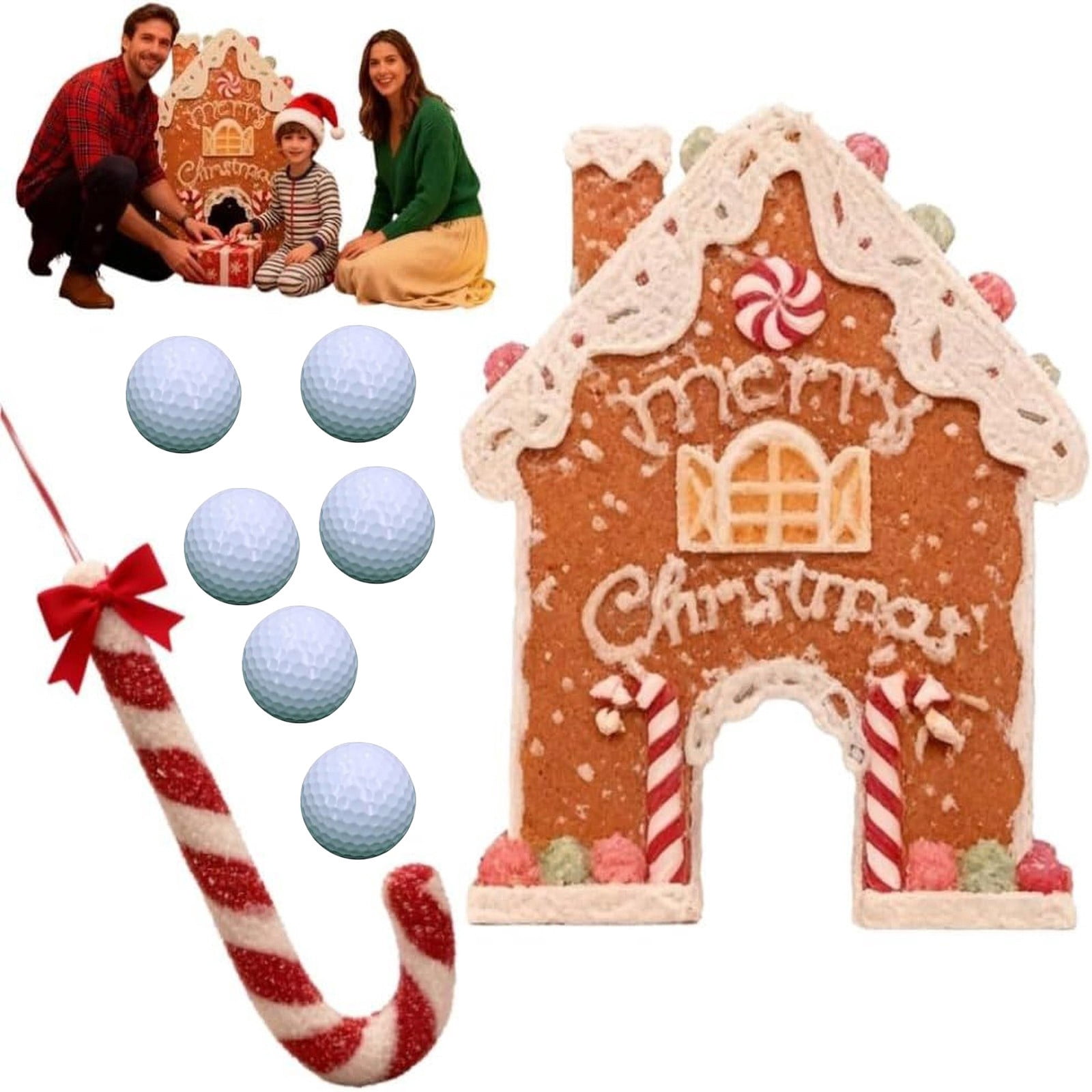 FXMLRLK Christmas Golf Game Equipment Set of 8 Piece Christmas toy ...