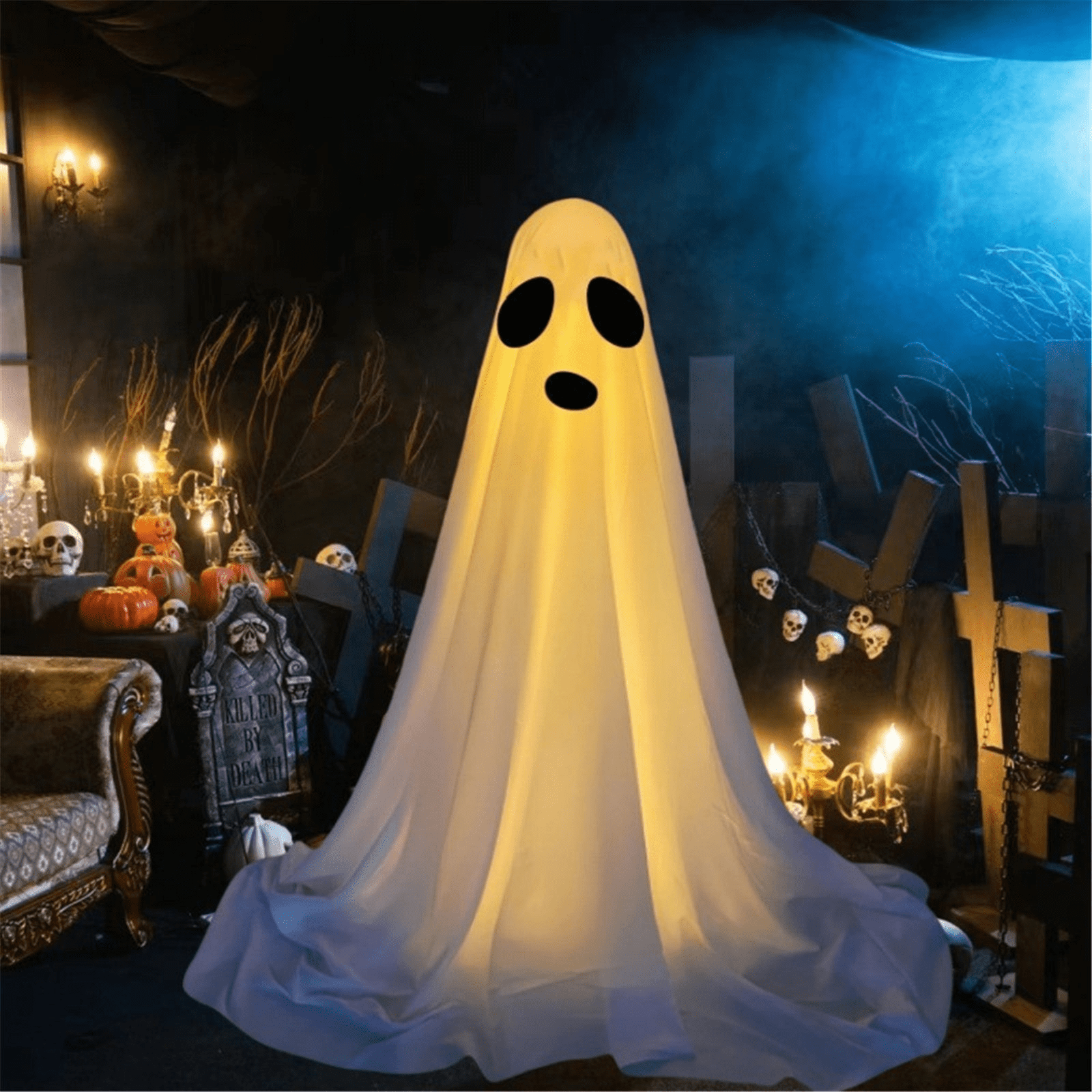 FXMLRLK Halloween Decorations, Light Up Ghosts for Indoor Outdoor, 1 ...
