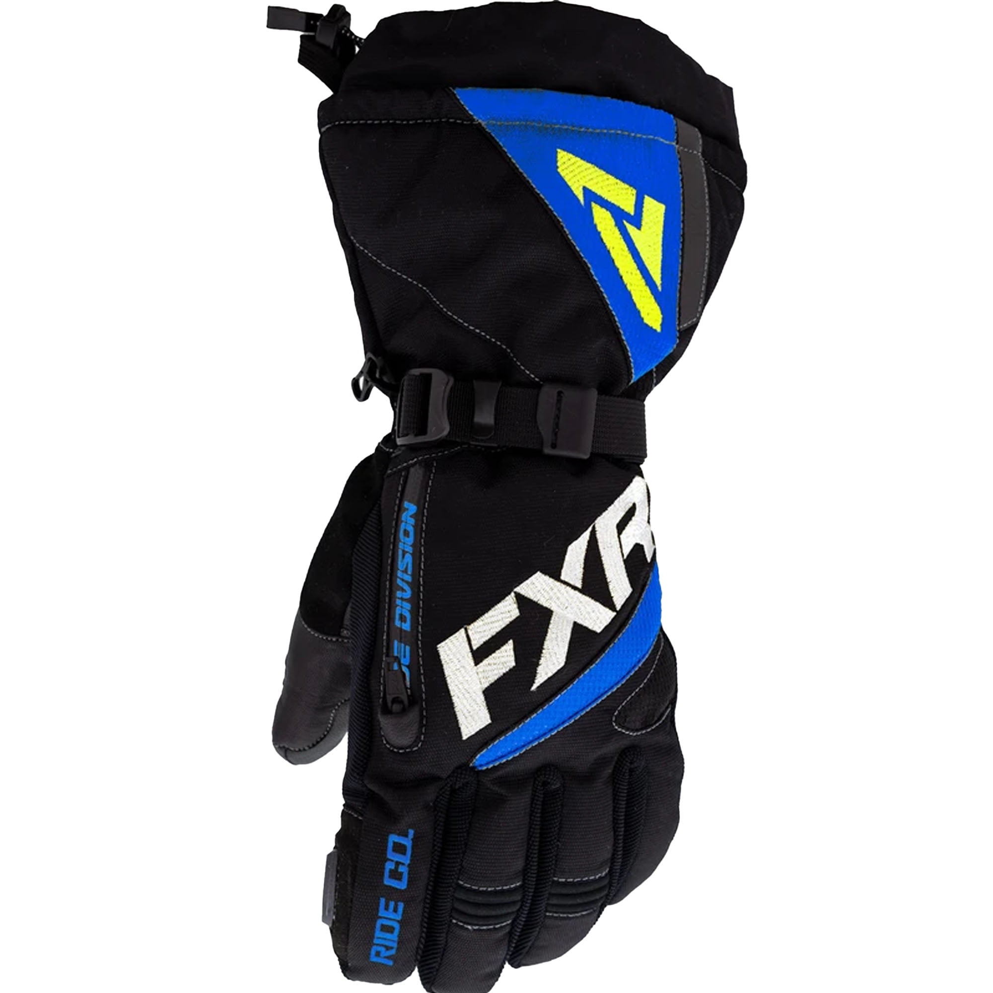 FXR Fuel Snowmobile Gloves Black/Blue/Hi-Vis 220810-1040-16 - Walmart.com