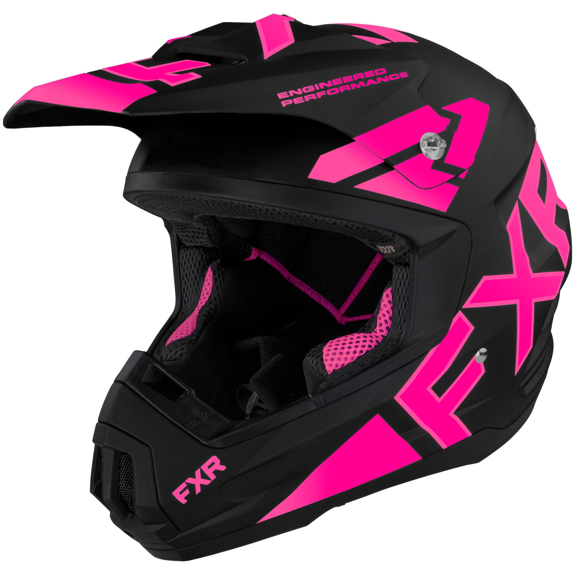 FXR Torque Team Offroad Helmet Black/Pink 220620-1095-04 - Walmart.com